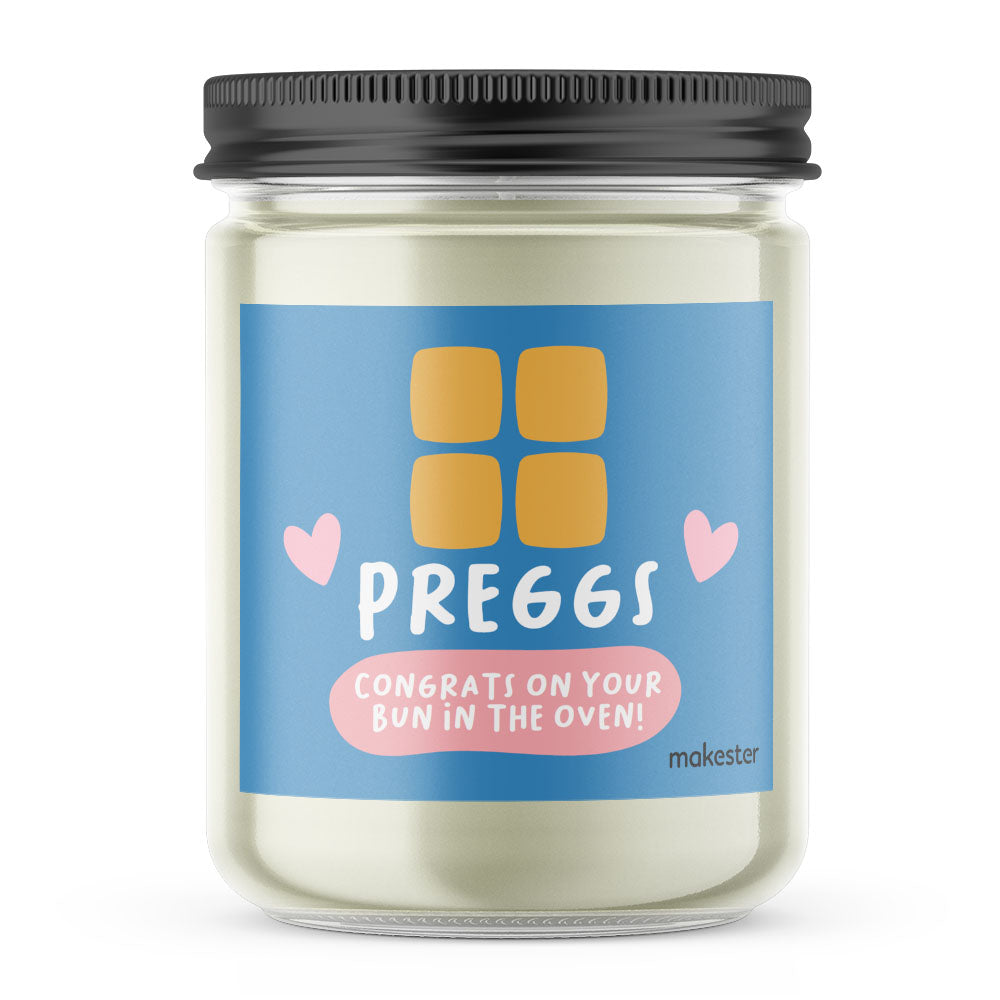 Preggs Candle - Pregnancy Gifts - Luxury Soy Wax - Vanilla, Jasmine ...