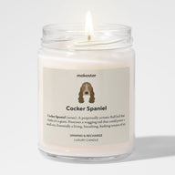 Cocker Spaniel Candle Gift - Luxury Soy Wax - Cocker Spaniel Gifts ...