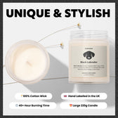 Black Labrador Candle Gift - Luxury Soy Wax - Labrador Gifts - Vanilla ...