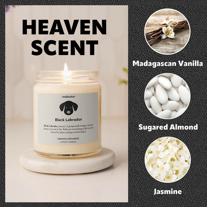 Black Labrador Candle Gift - Luxury Soy Wax - Labrador Gifts - Vanilla ...
