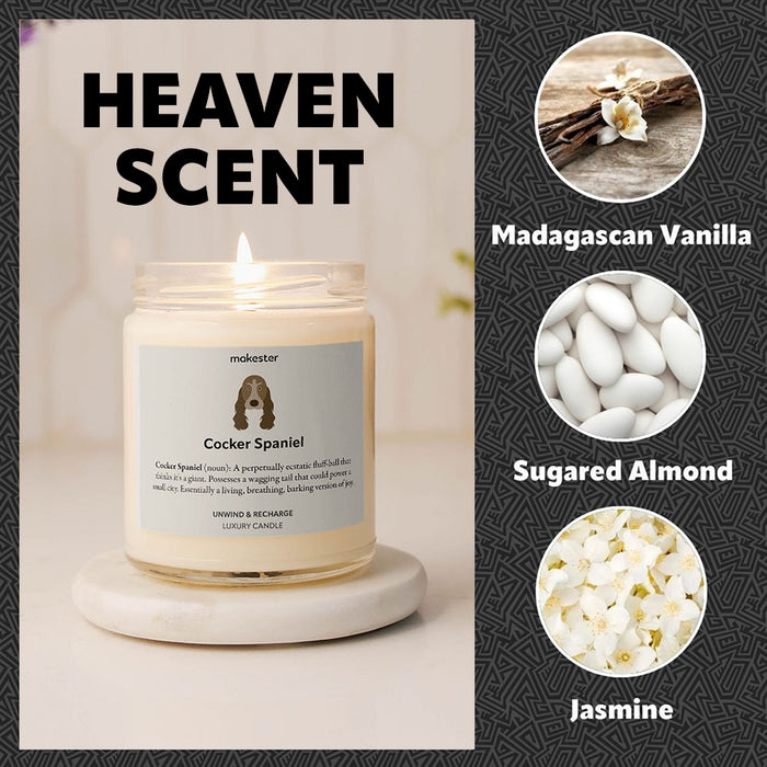 Cocker Spaniel Candle Gift - Luxury Soy Wax - Cocker Spaniel Gifts ...