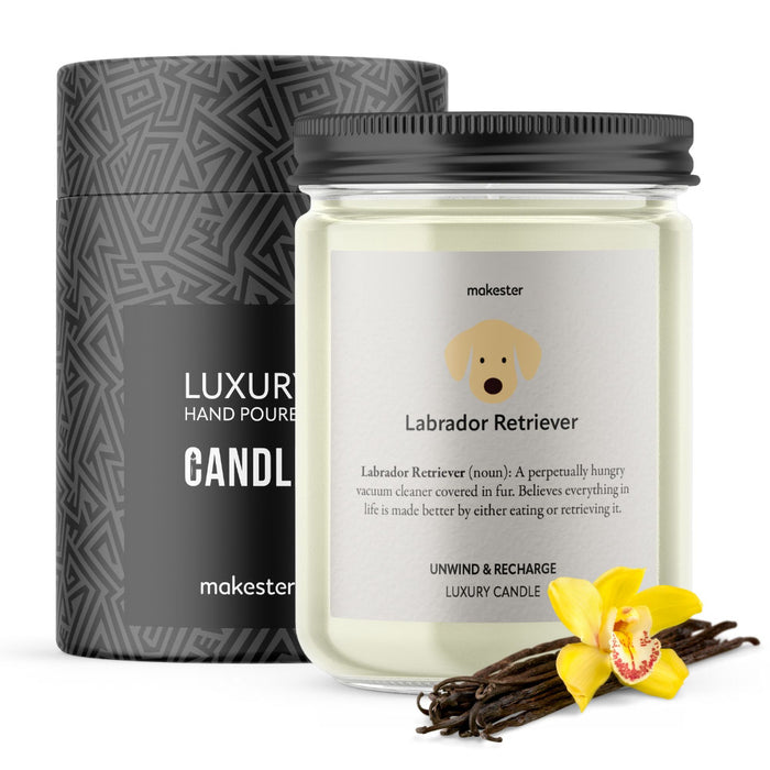 Labrador Retriever Candle Gift - Luxury Soy Wax - Labrador Retriever ...
