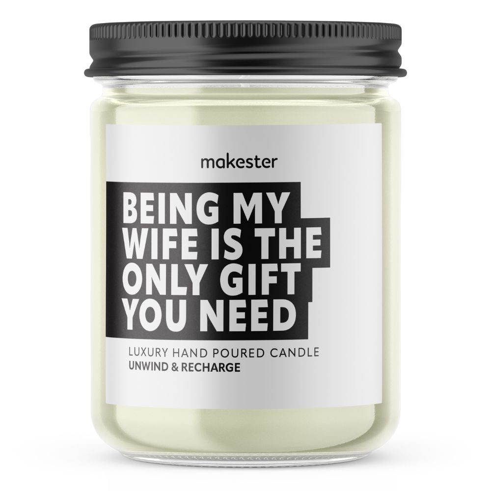 Wife Candle - Luxury Scented Soy Wax - Gift for Wife - Makester