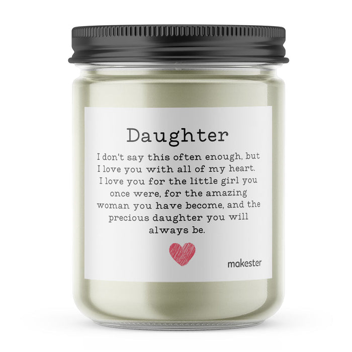 Daughter Sentimental Candle - Luxury Scented Soy Wax - Gift for ...