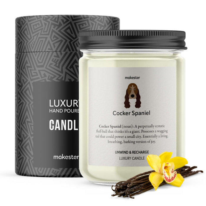 Cocker Spaniel Candle Gift - Luxury Soy Wax - Cocker Spaniel Gifts ...