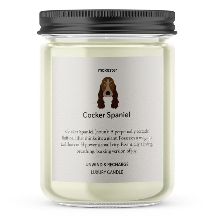 Cocker Spaniel Candle Gift - Luxury Soy Wax - Cocker Spaniel Gifts ...