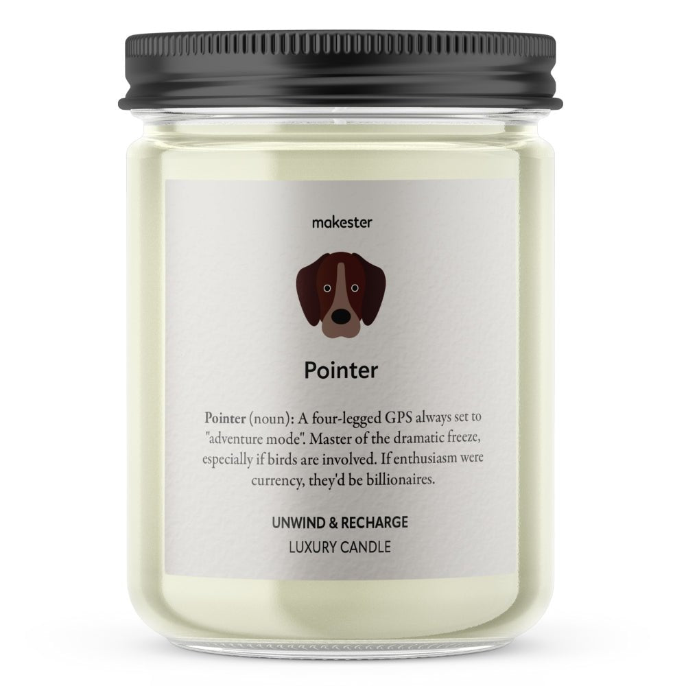 Pointer Candle Gift - Luxury Soy Wax - Pointer gifts - Vanilla, Jasmine ...